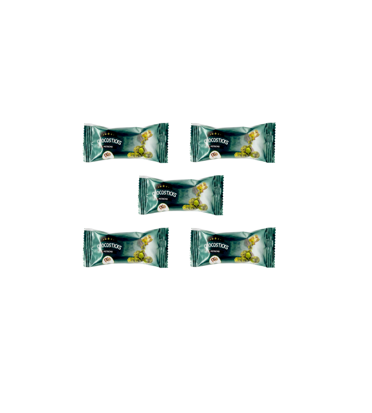 ChocoSticks Pistachio Flavoured Chocolate Wafer Snack – 100g (5 Pieces ...